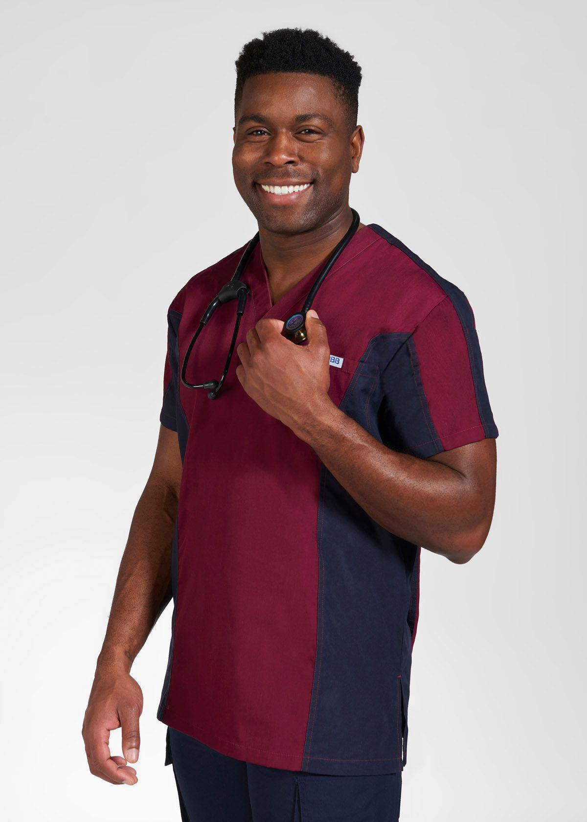 MOBB Medical Men's Two Tone Scrub Top | Nurse Uniforms | Scrubs Tops