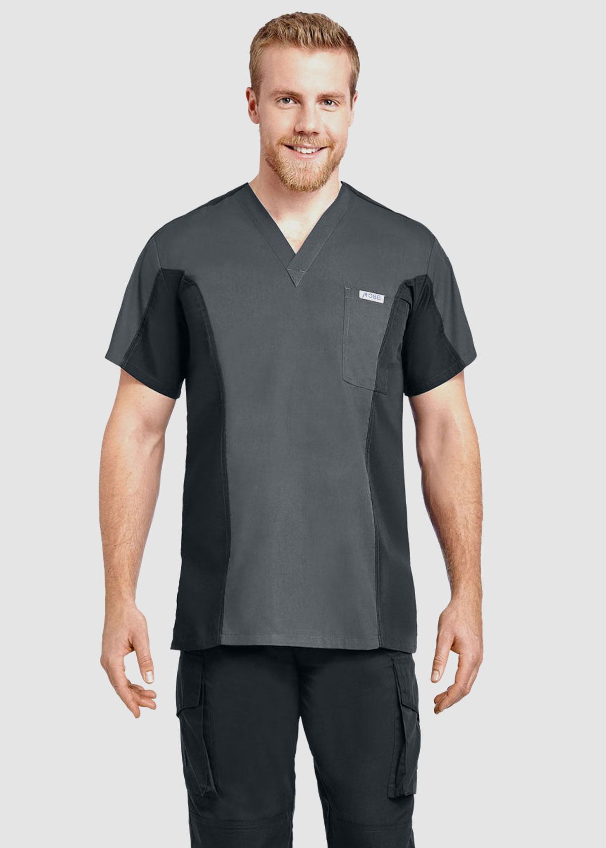 MOBB Medical Men's Two Tone Scrub Top | Nurse Uniforms | Scrubs Tops