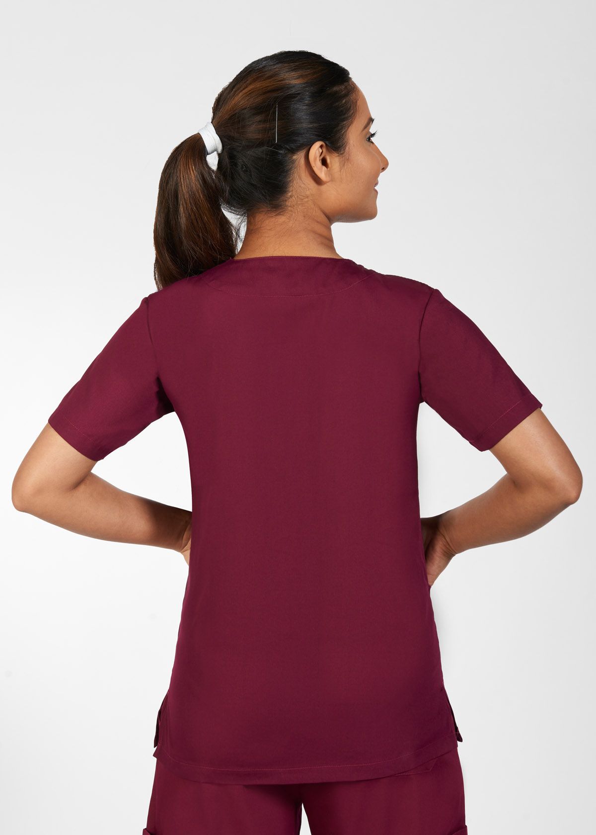 520T Solid V Neck Scrub Top | Nurse Wear | MOBB Medical