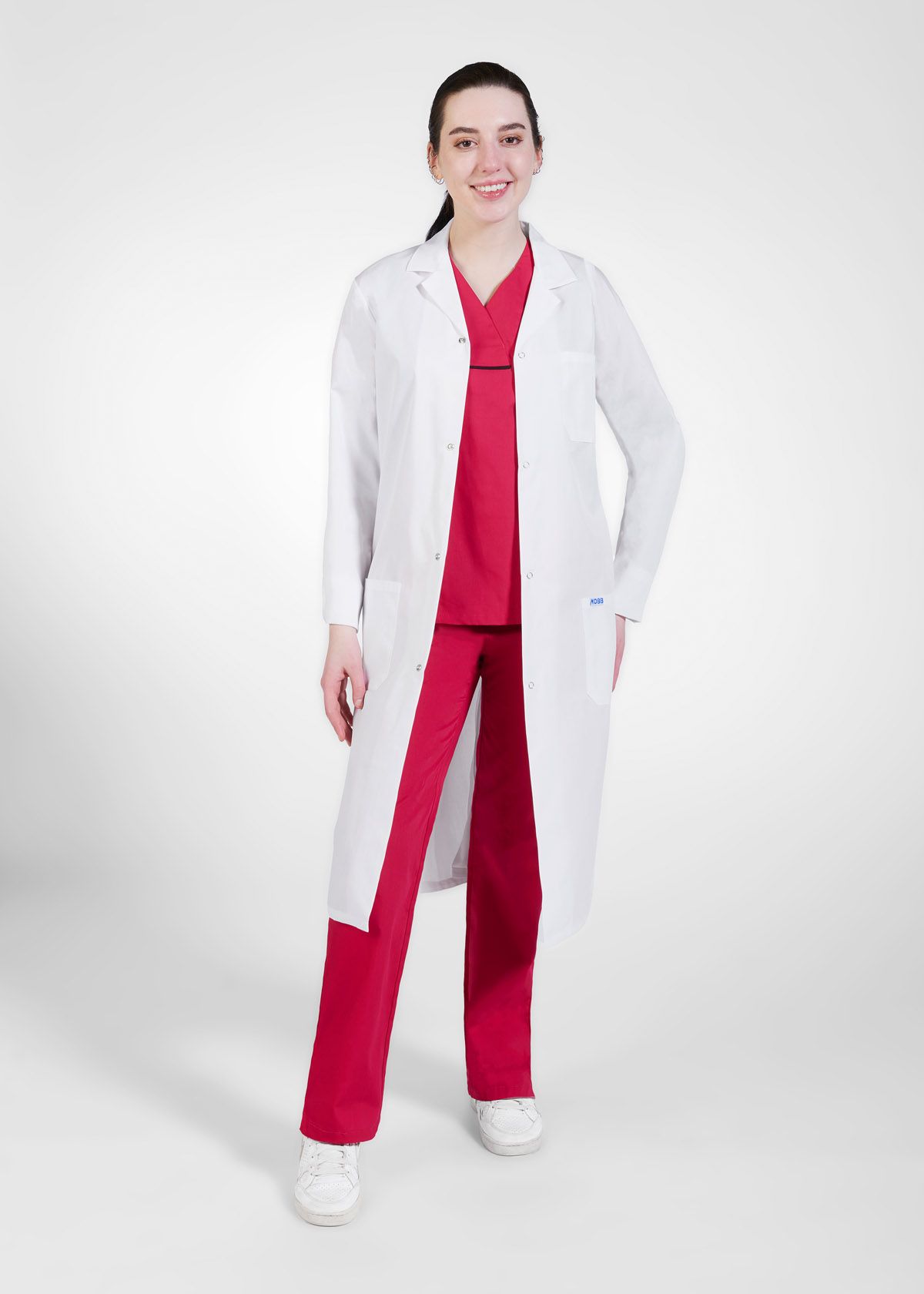 L407 Full Length Unisex Snap Lab Coat | Lab Coats & Jackets | MOBB Medical