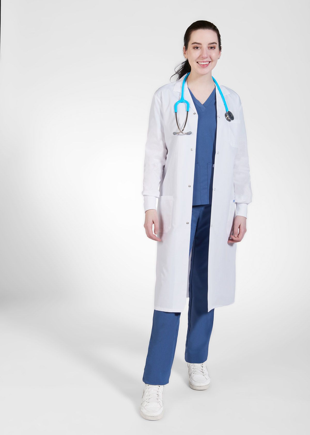 MOBB Medical Full Length Unisex Lab Coat with Knitted Cuffs L507 ...