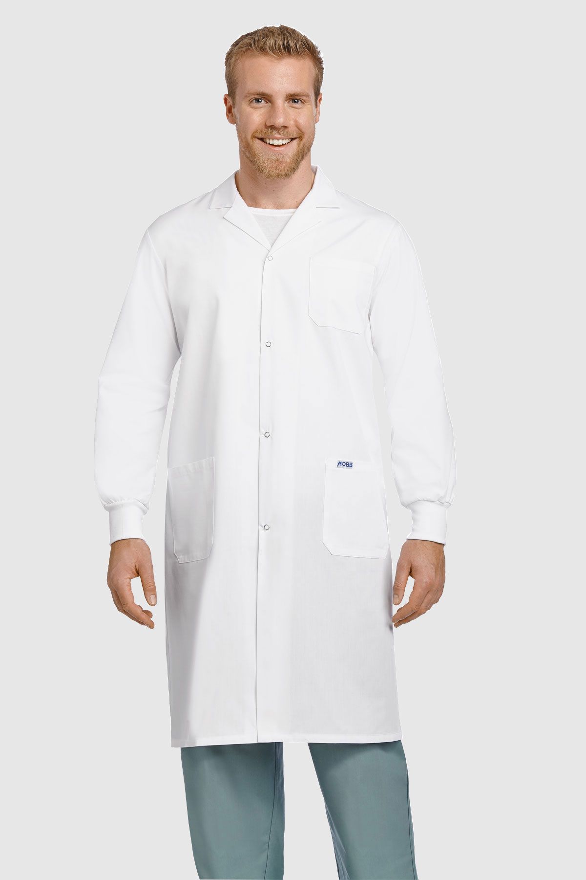 MOBB Medical Full Length Unisex Lab Coat with Knitted Cuffs L507 ...