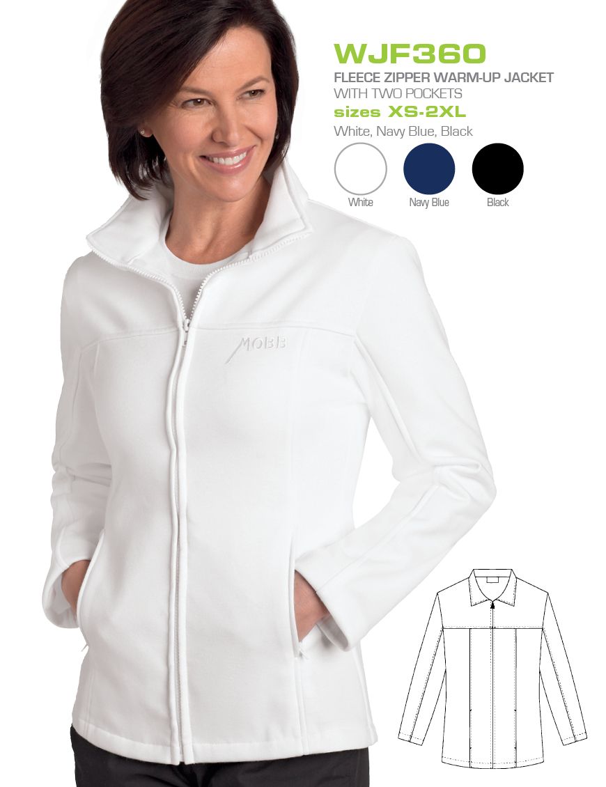 WJF360 Fleece Zipper Warm-Up Jacket | Nurse Wear | MOBB Medical